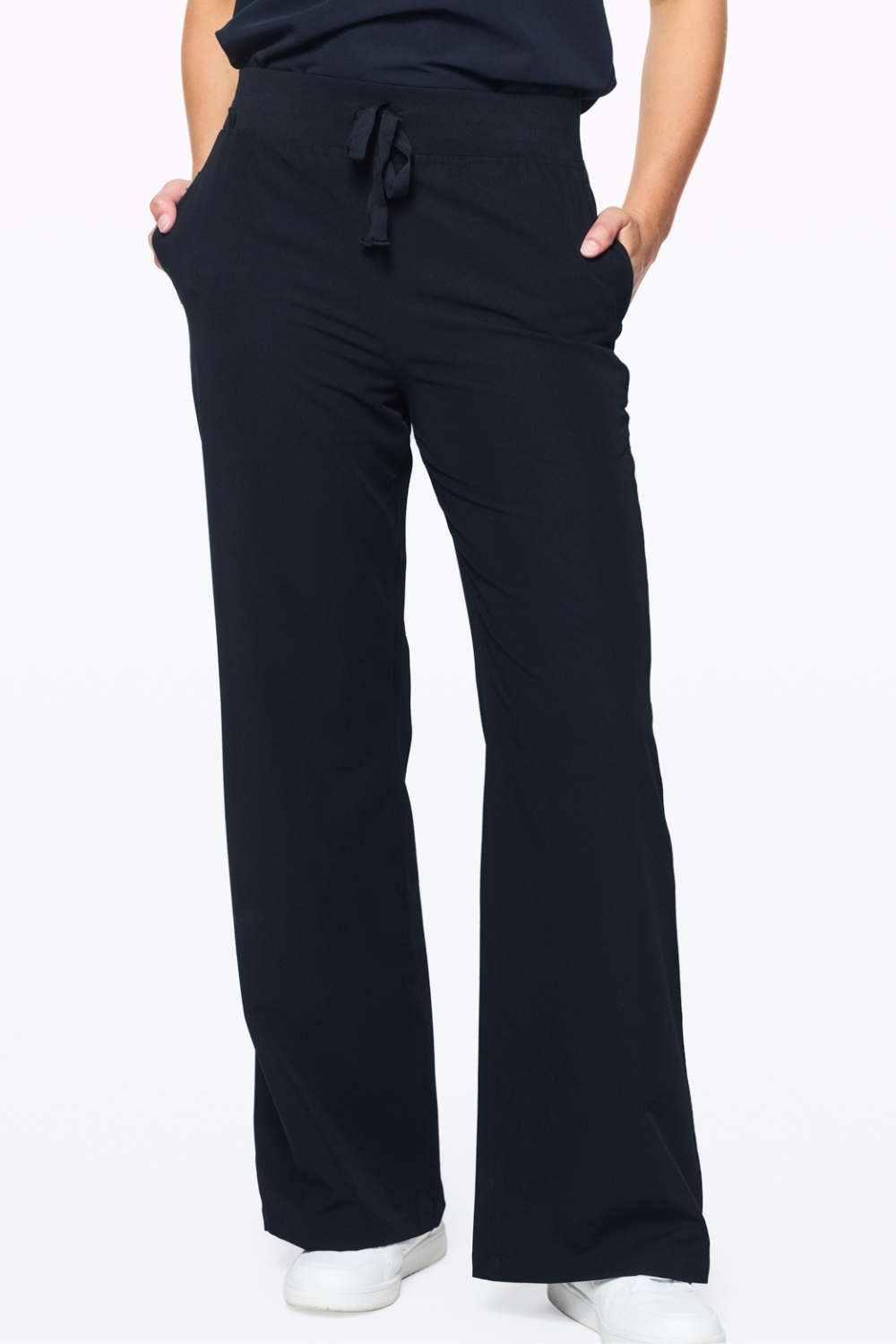 Women's High-Waisted Flare Scrub Pants - Black – Dr Woof Apparel B2B